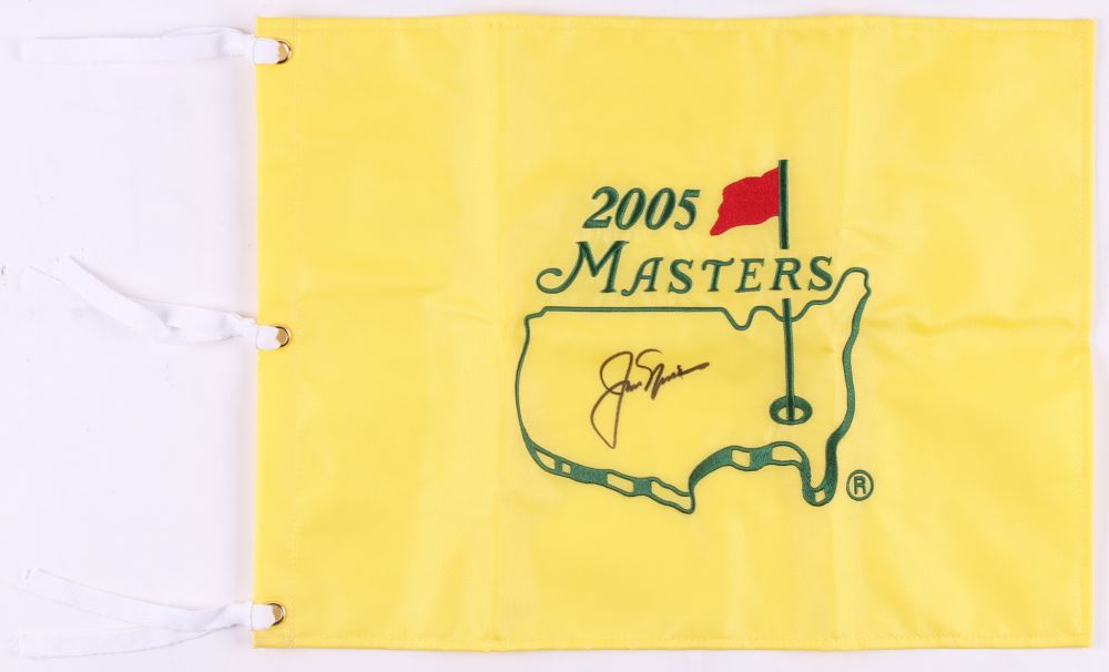 Jack Nicklaus Signed 2005 Masters Pin Flag (JSA LOA)