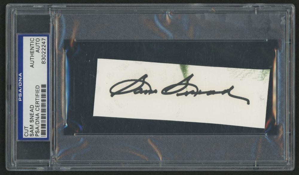 Sam Snead Signed 1.5x4.5 Cut (PSA Encapsulated)