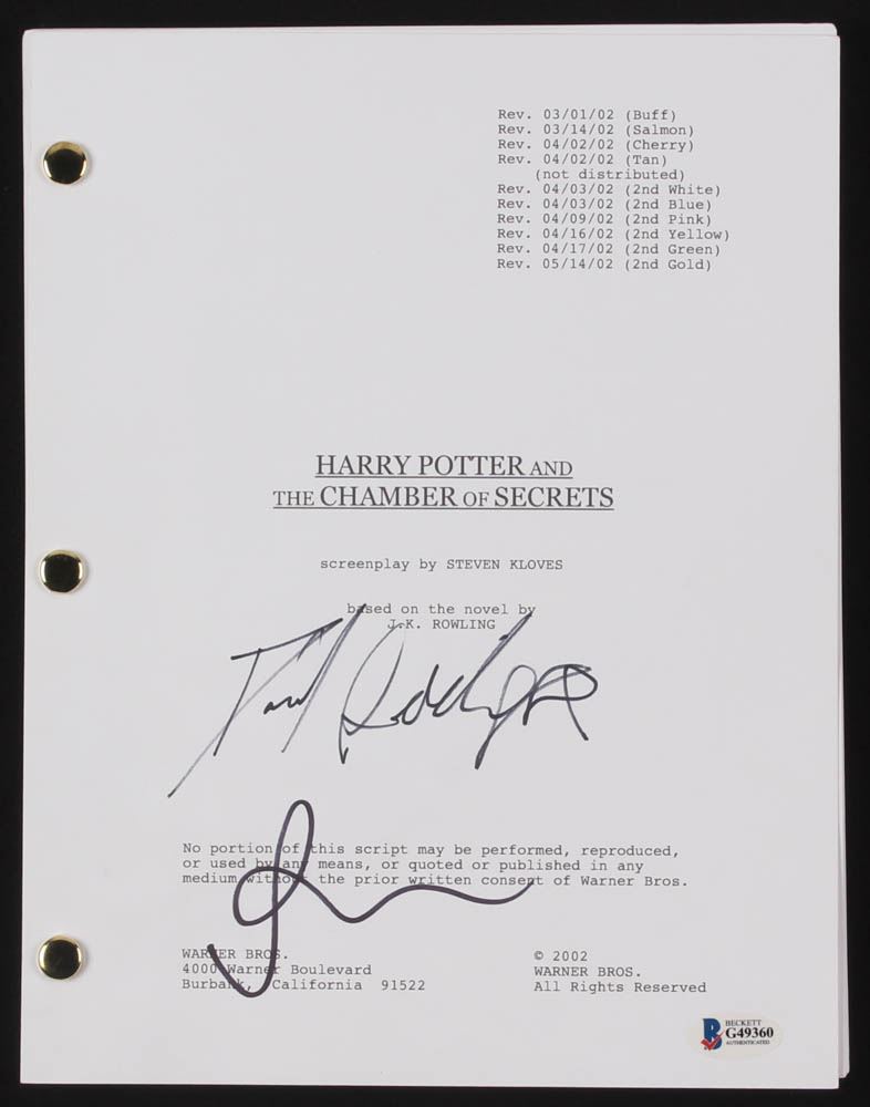 Daniel Radcliffe Rupert Grint Signed "Harry Potter and the Chamber of ...