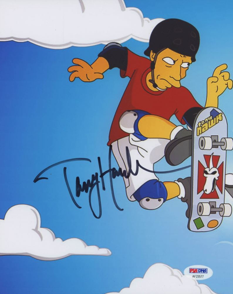 Tony Hawk Signed "The Simpsons" 8x10 Photo (PSA COA)