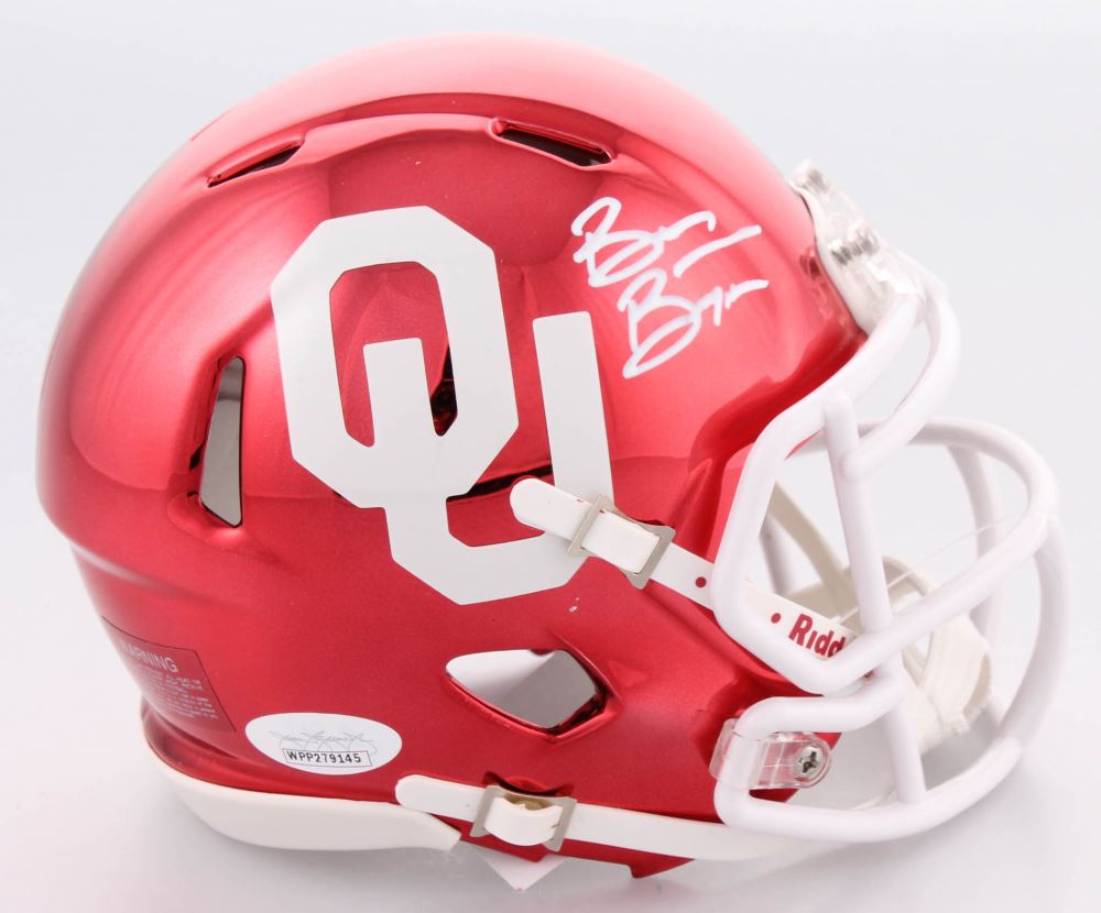 Brian Bosworth Signed Oklahoma Sooners Chrome Speed Mini-Helmet (JSA COA)