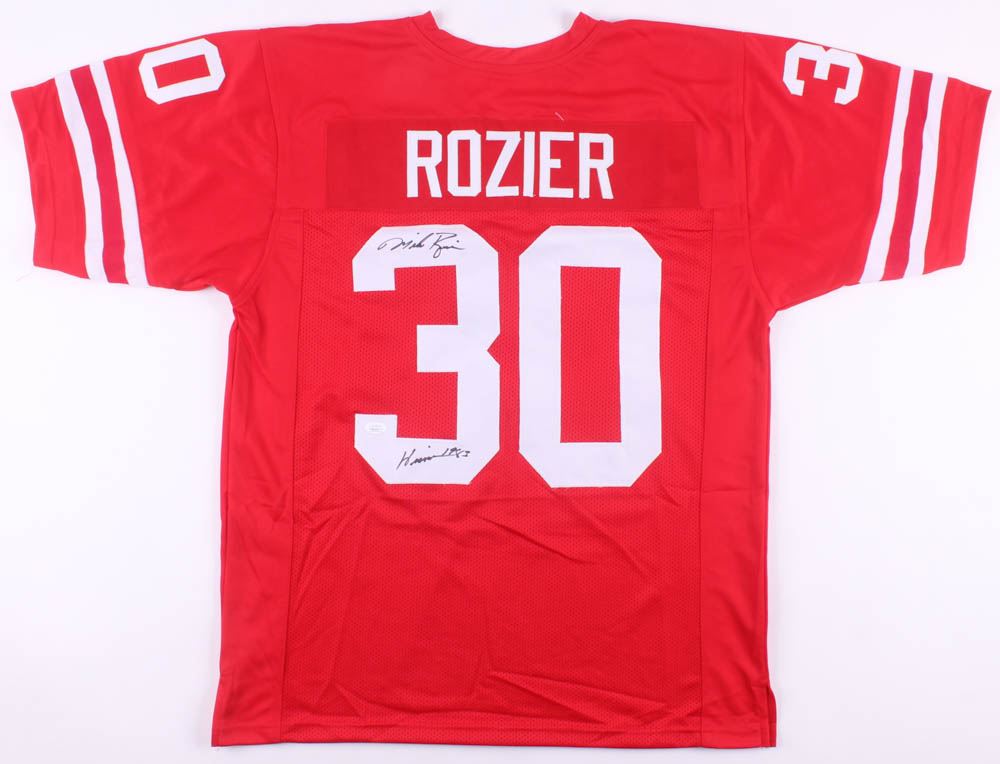 Mike Rozier Signed Nebraska Cornhuskers Jersey Inscribed "Heisman 1983 ...
