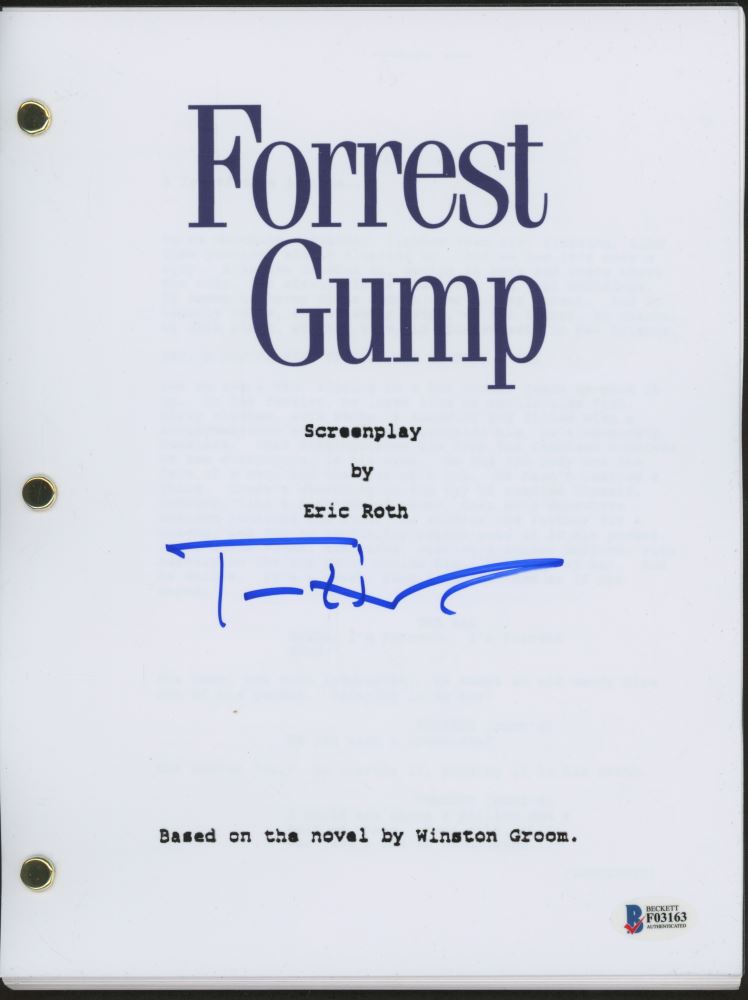 Tom Hanks Signed "Forrest Gump" Full Movie Script (Beckett COA)