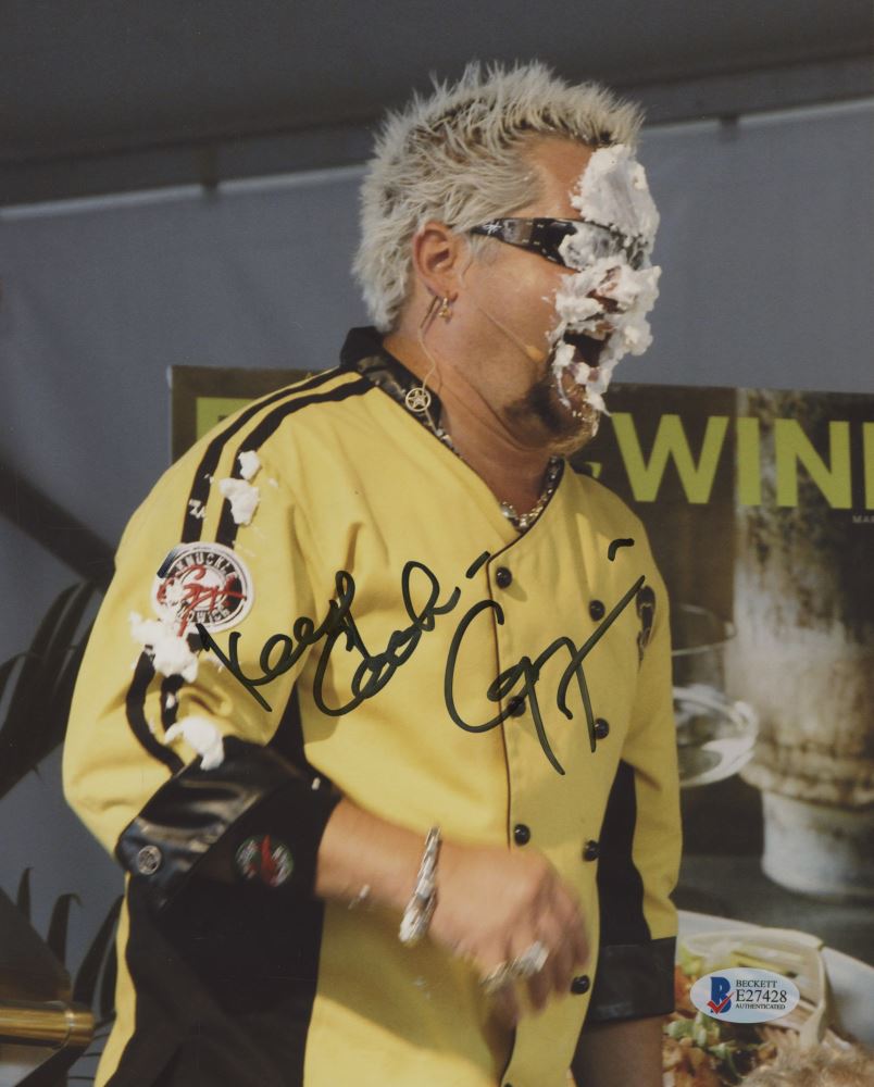Guy Fieri Signed 8x10 Photo Inscribed "Keep Cookin" (Beckett COA)