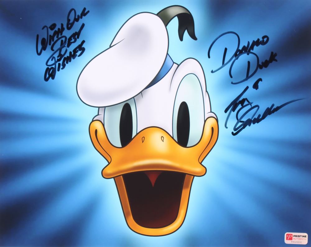 Tony Anselmo Signed Inscribed "Donald Duck" Disney 11x14 Photo (PA COA)