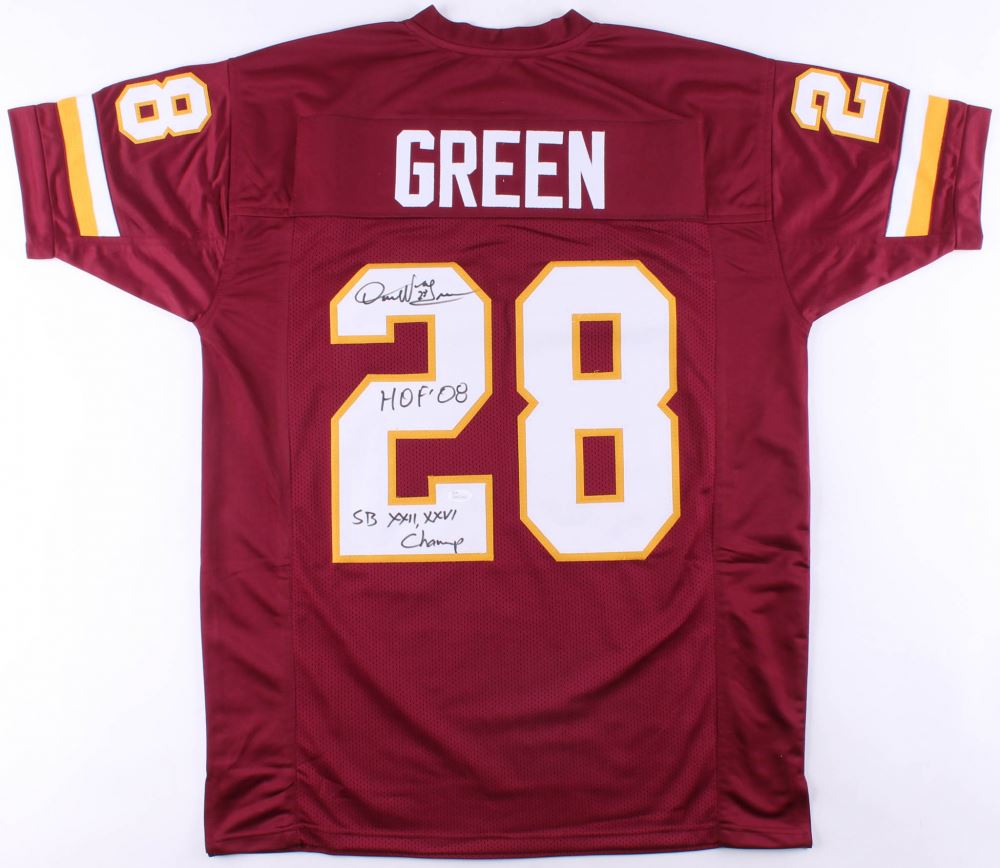 Darrell Green Signed Washington Redskins Jersey Inscribed "HOF '08" "SB ...