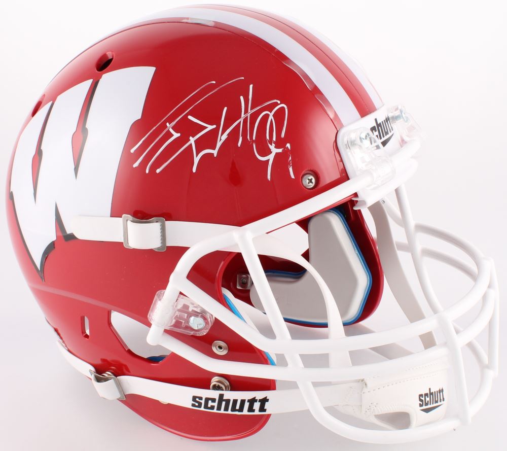 J. J. Watt Signed Wisconsin Badgers Full-Size Helmet (JSA COA)