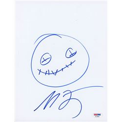 Michael Dougherty Signed 8.5x11 Cut with Original Sketch (PSA COA)