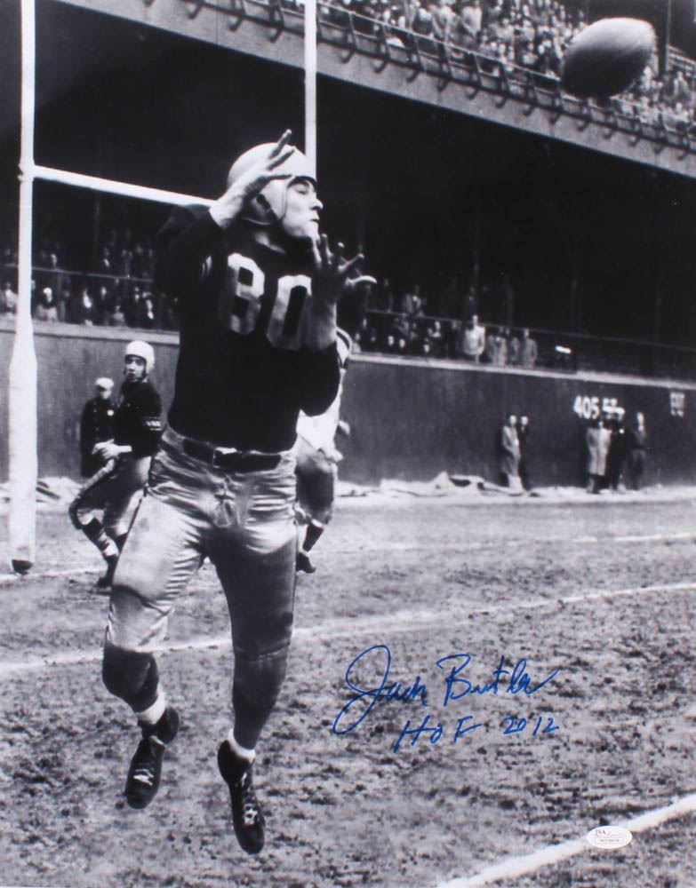 Jack Butler Signed Pittsburgh Steelers 16x20 Photo Inscribed "HOF 2012 ...