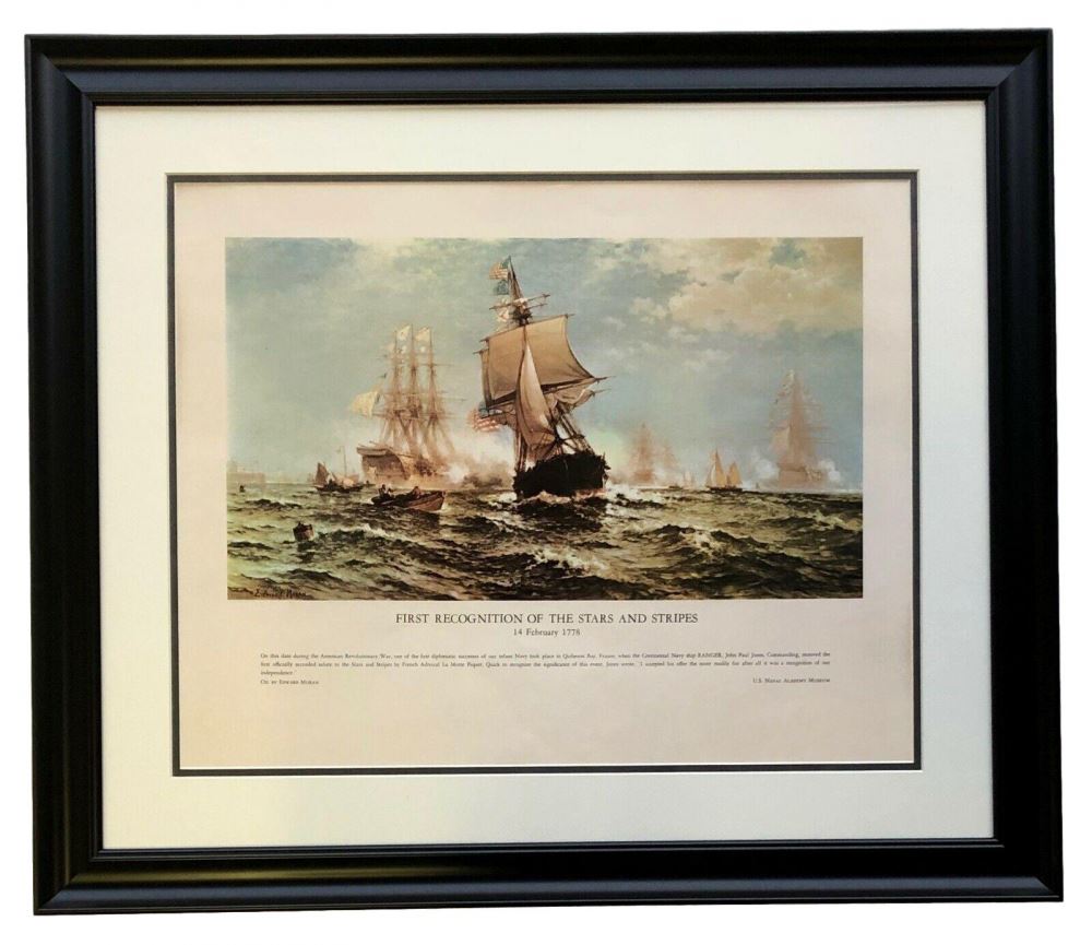 First Recognition of the Stars and Stripes 22x27 Custom Framed ...