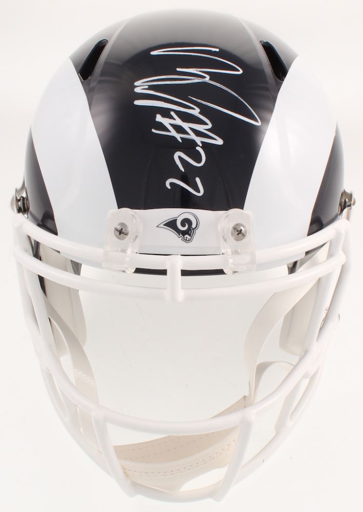 Marcus Peters Signed Los Angeles Rams Full-Size Speed Helmet (Radtke COA)
