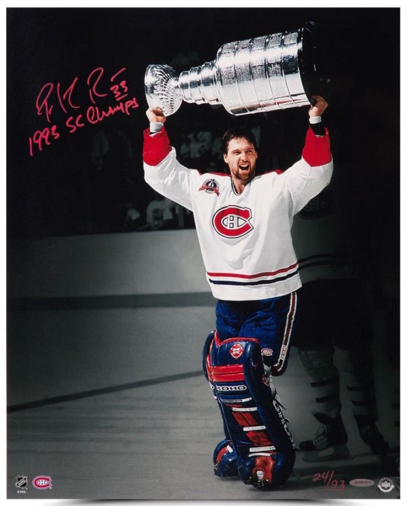 Patrick Roy Signed Canadiens "93 SC Champs" 16x20 Limited Edition Photo ...
