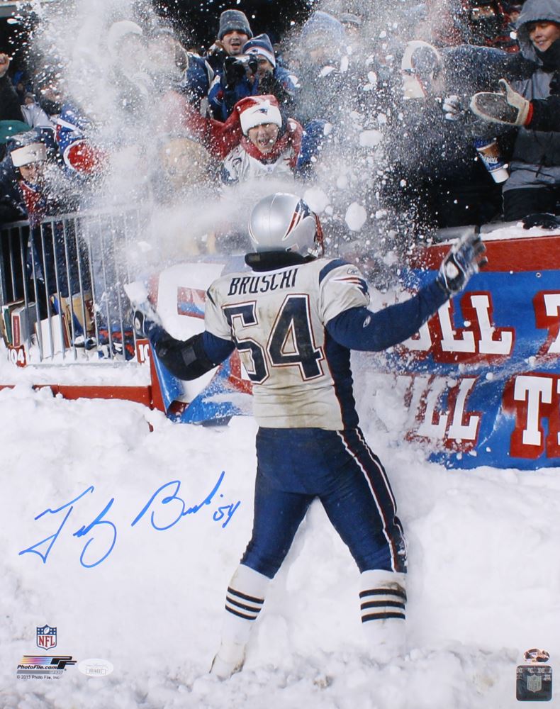 Tedy Bruschi Signed New England Patriots "Snow Bowl" 16x20 Photo (JSA ...