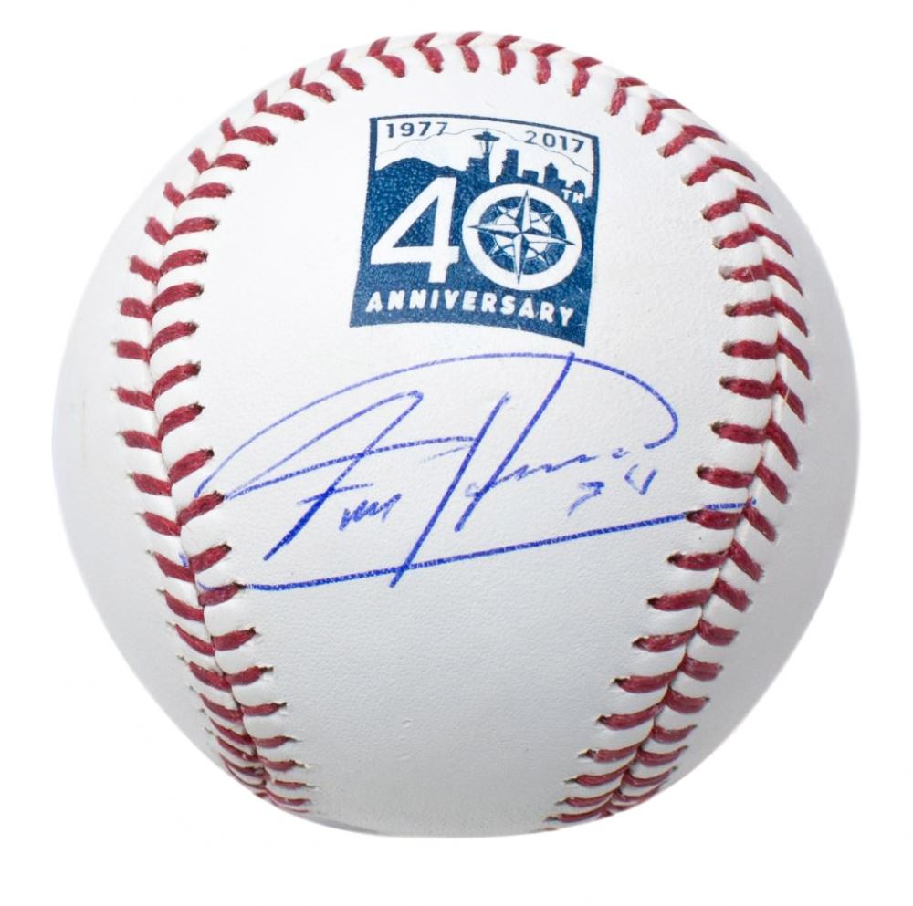 Felix Hernandez Signed Seattle Mariners 40th Anniversary Logo OML ...