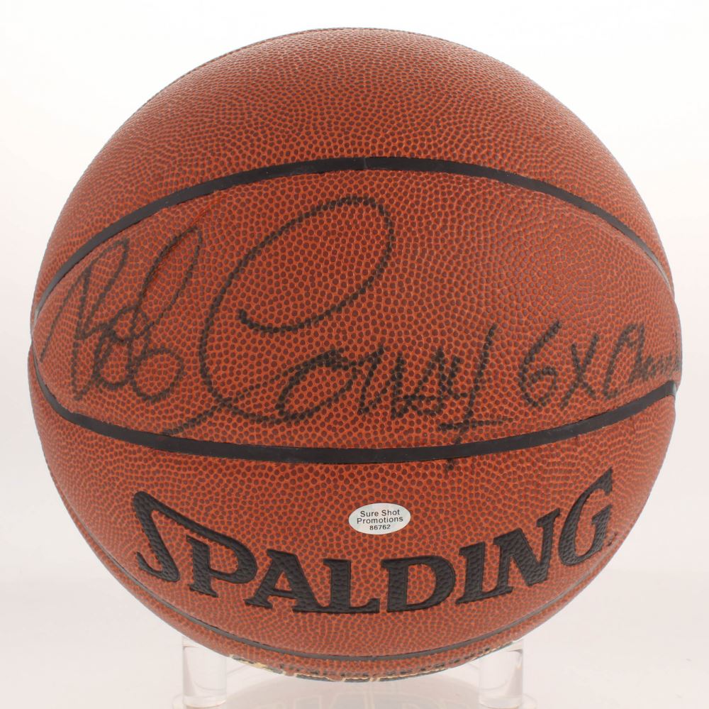 Bob Cousy Signed NBA Basketball Inscribed "6X Champ" (JSA Hologram Sure ...