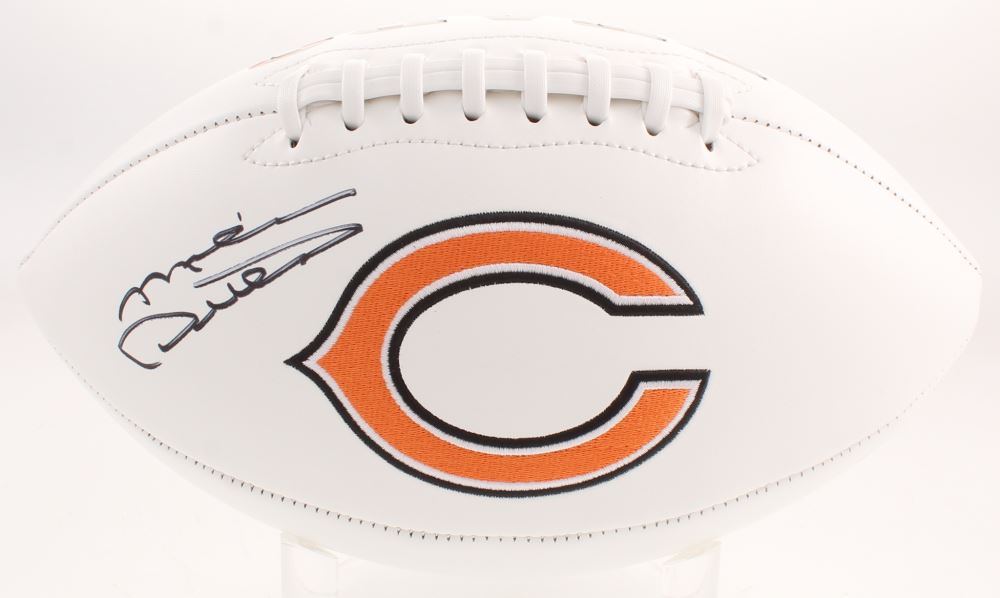 Mike Ditka Signed Chicago Bears Logo Football (JSA COA)