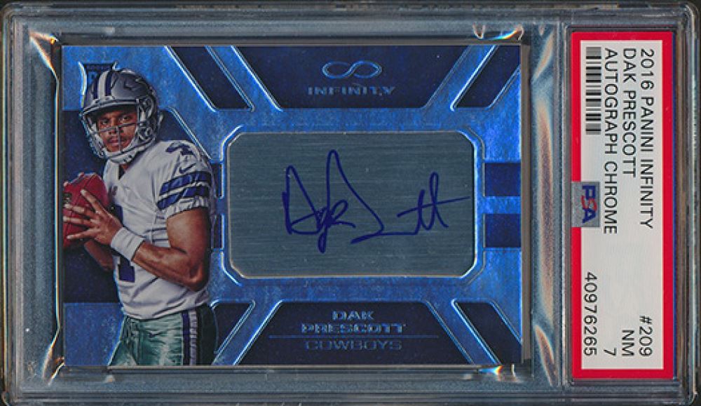2016 Panini Infinity Autograph Chrome Dak Prescott (PSA 7)