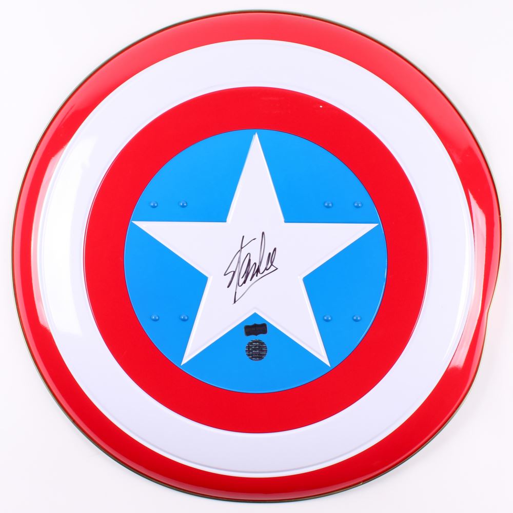 Stan Lee Signed "Captain America" Marvel Authentic Full-Size Metal ...