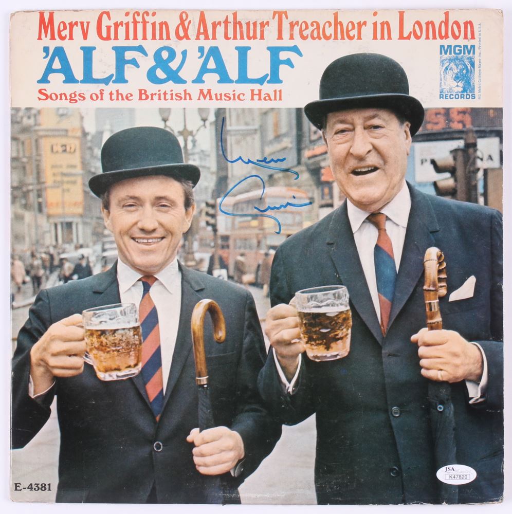 Merv Griffin Signed "'Alf 'Alf Songs of the British Music Hall" Vinyl ...