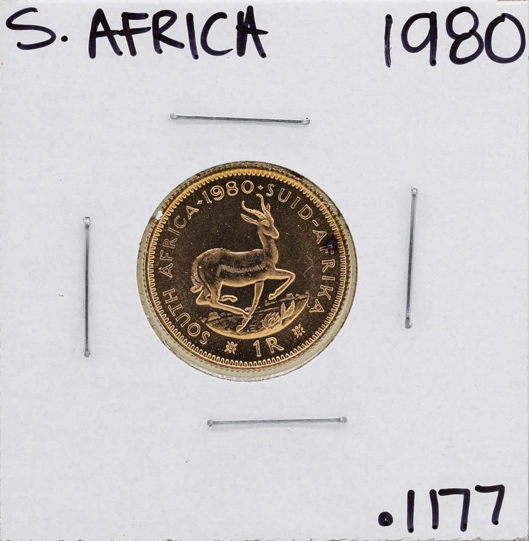 1980 South Africa 1 Rand Gold Coin