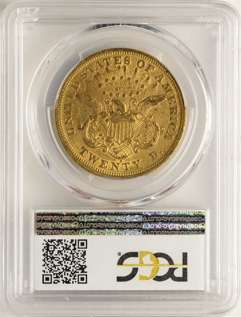 1873-S Closed 3 $20 Liberty Head Double Eagle Gold Coin PCGS XF40