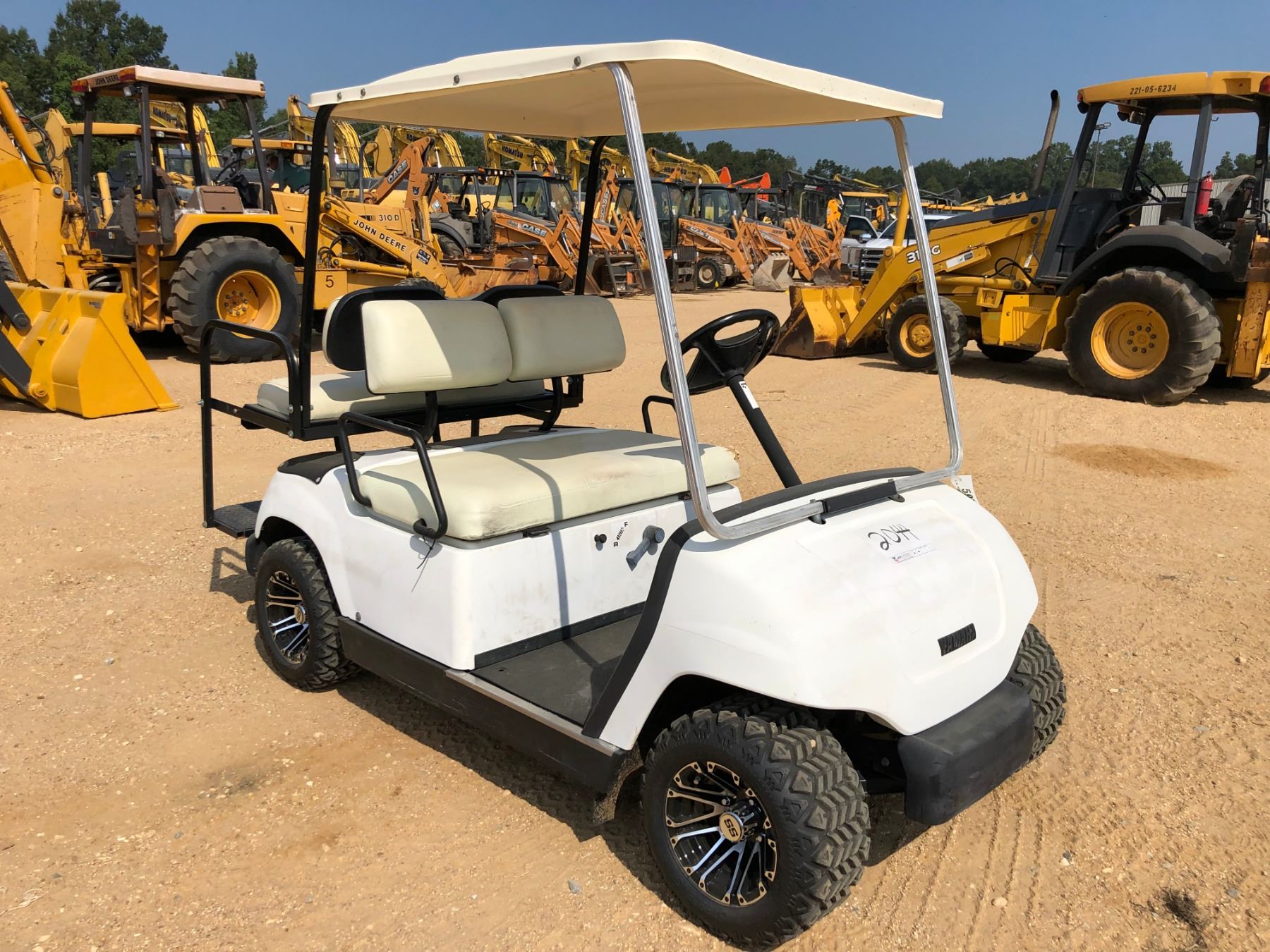 YAMAHA GOLF CART VIN SN JN6110753 GAS ENGINE REAR SEAT CANOPY yamaha-golf-cart-vin-sn-jn6110753-gas-engine-rear-seat-canopy