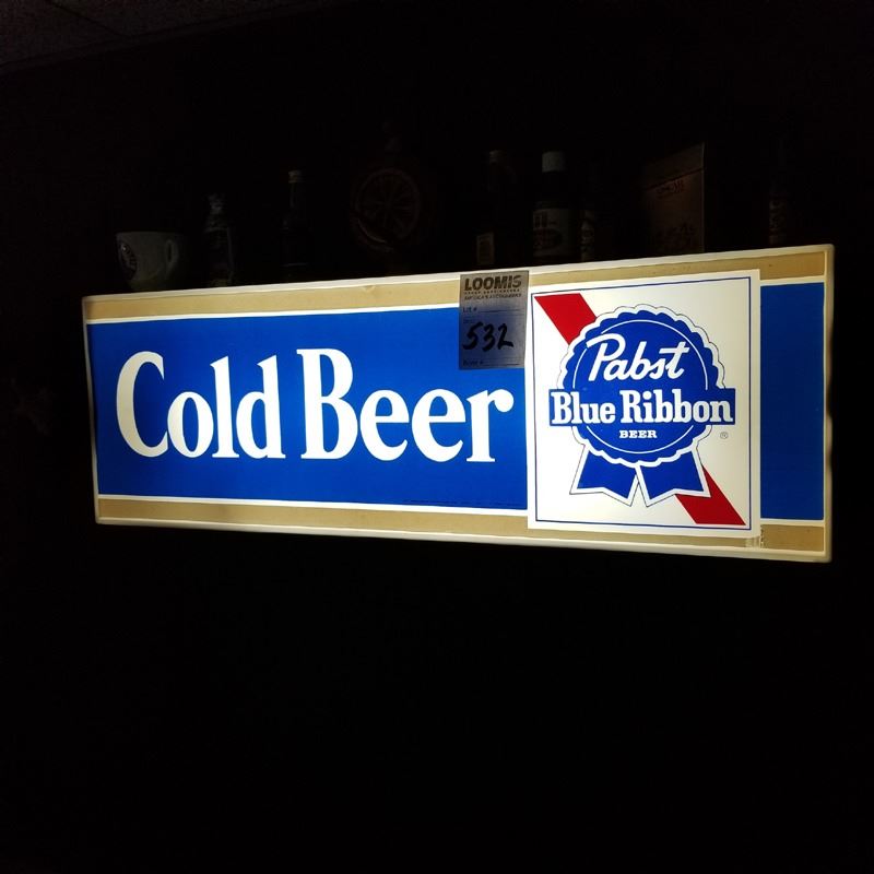 PABST BLUE RIBBON LIGHTED SIGN