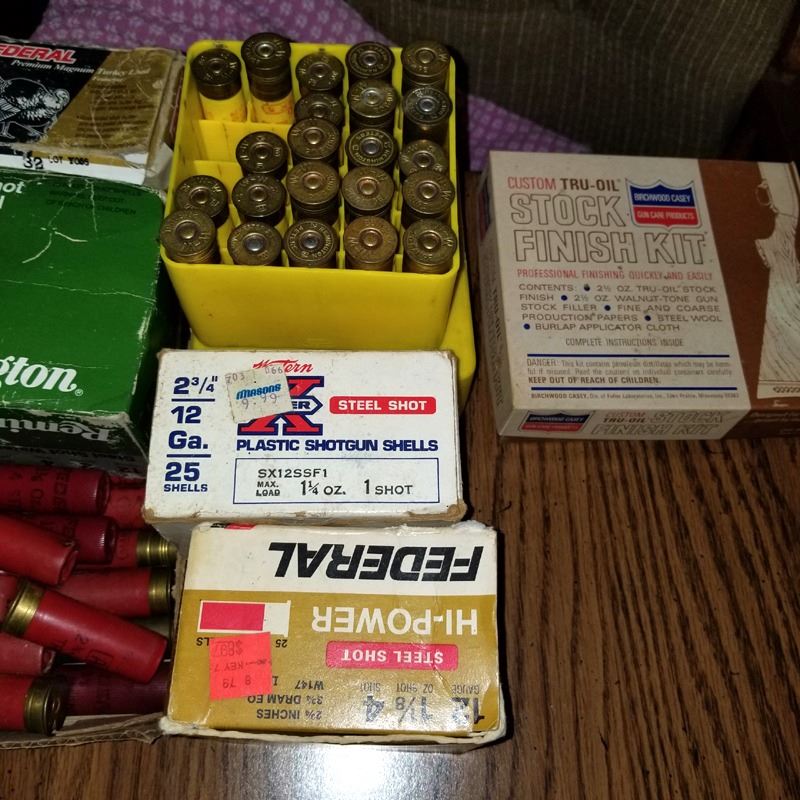 ASSORTED SHOTGUN SHELLS, STOCK FINISH KIT