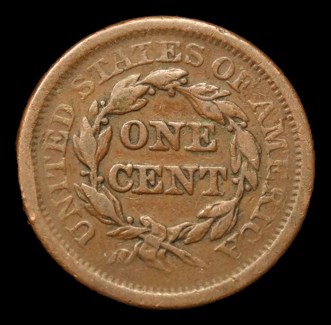 1851 Braided Hair Large Cent 1c Grades vf++