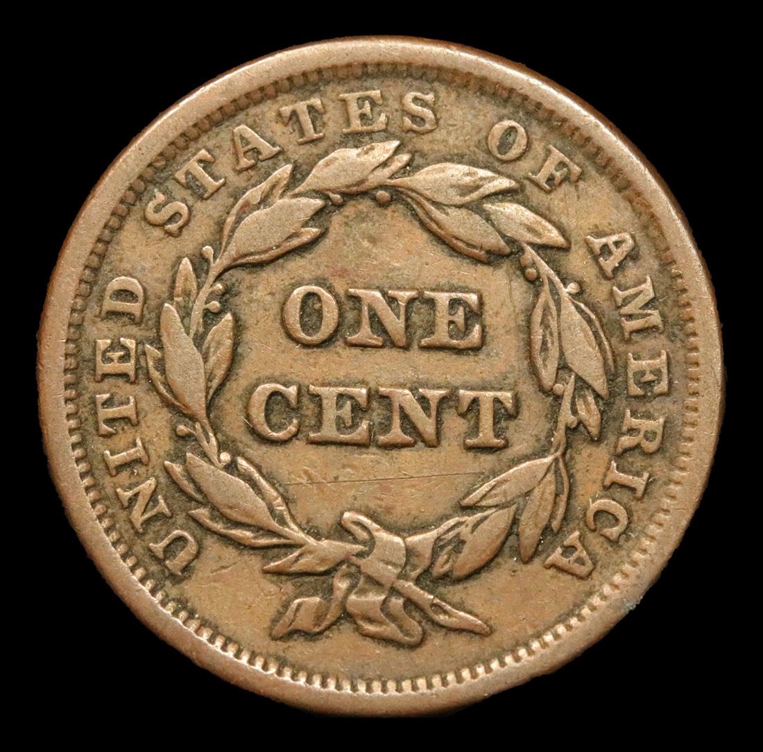 1842 Braided Hair Large Cent 1c Grades vf++