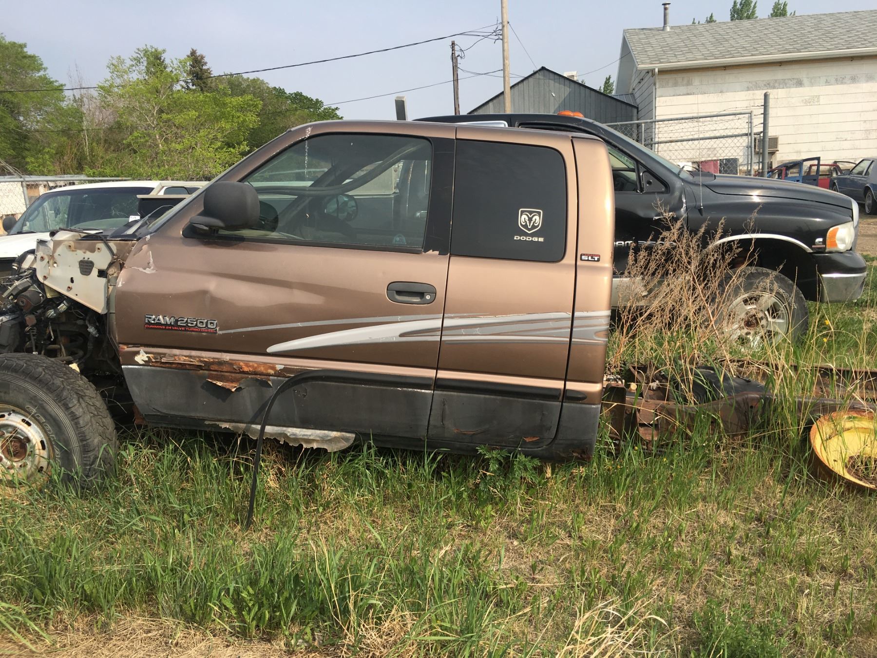 1 Ram 2500 Cummins diesel salvage truck plus 1 Dodge Laramie salvage ...