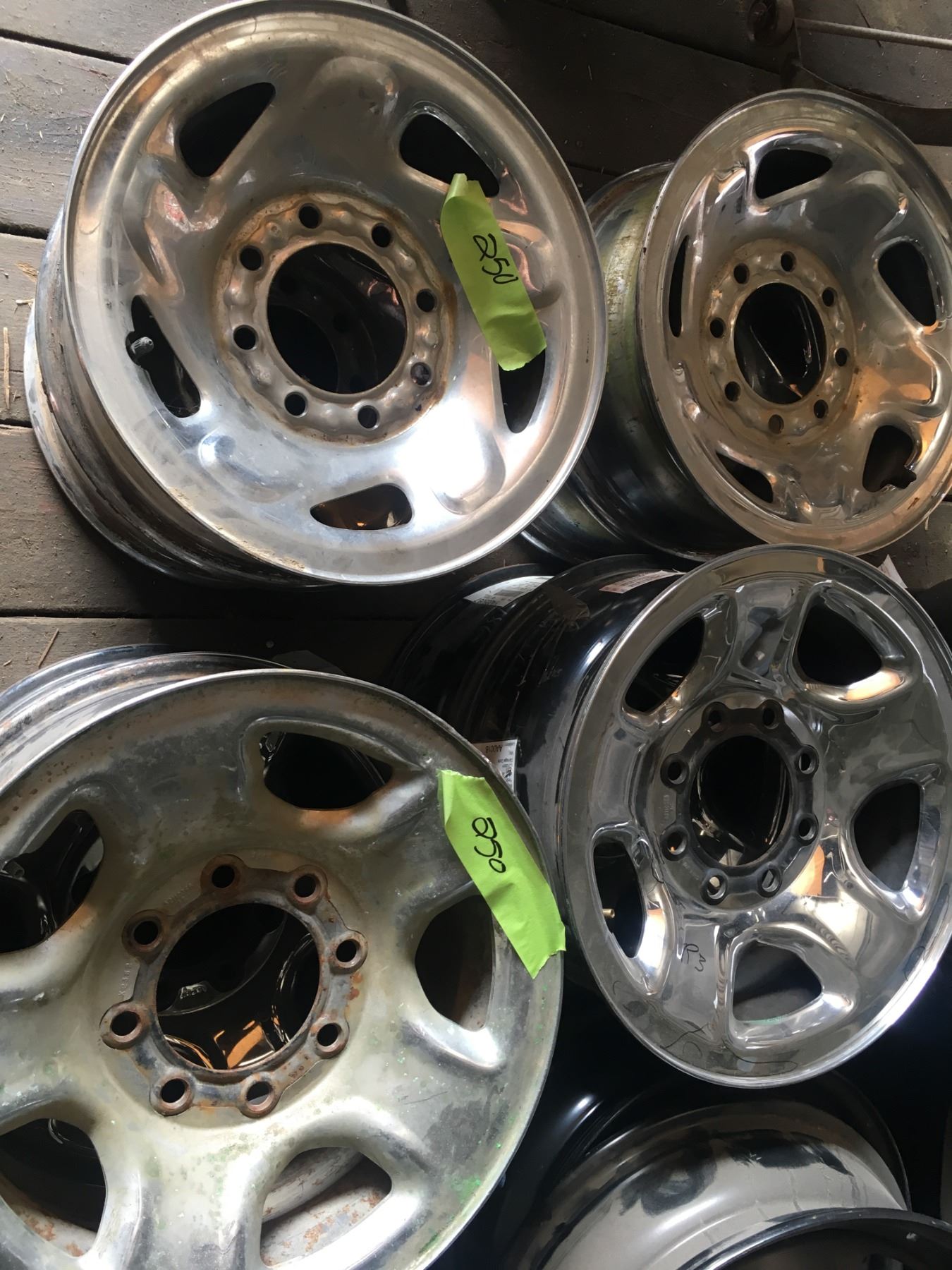2 sets chrome rims (8 hole)