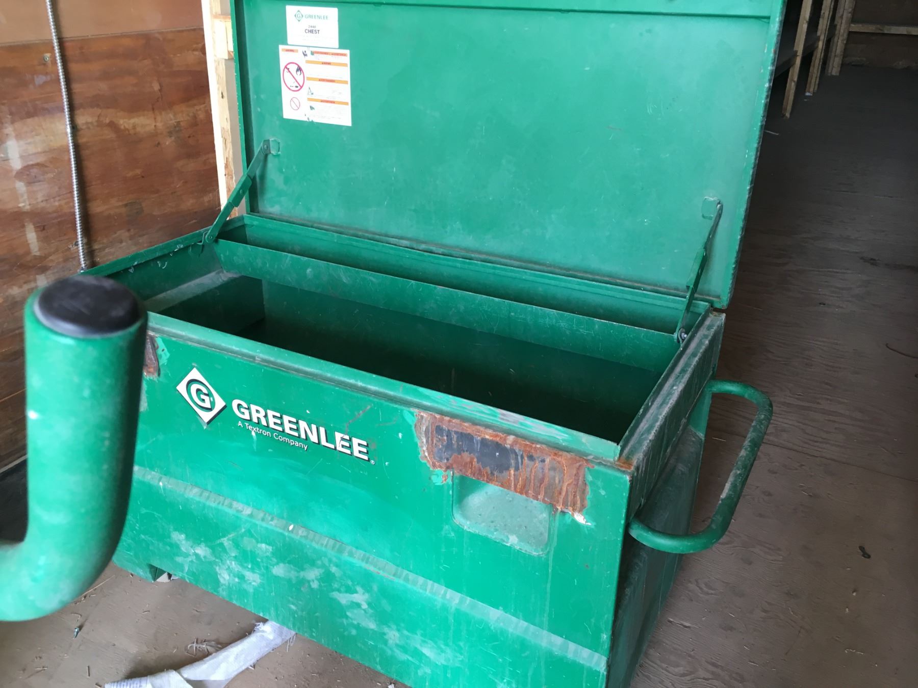 Greenlee tool chest on wheels