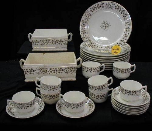 1880 MERCER POTTERY, TRENTON N.J. IRONSTONE DINNE