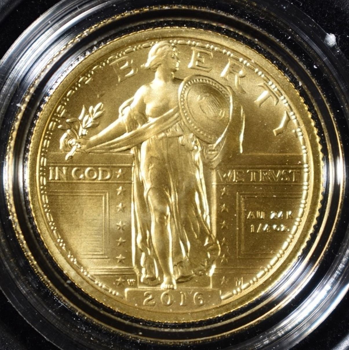 2016 STANDING LIBERTY QUARTER 1/4 oz GOLD COIN