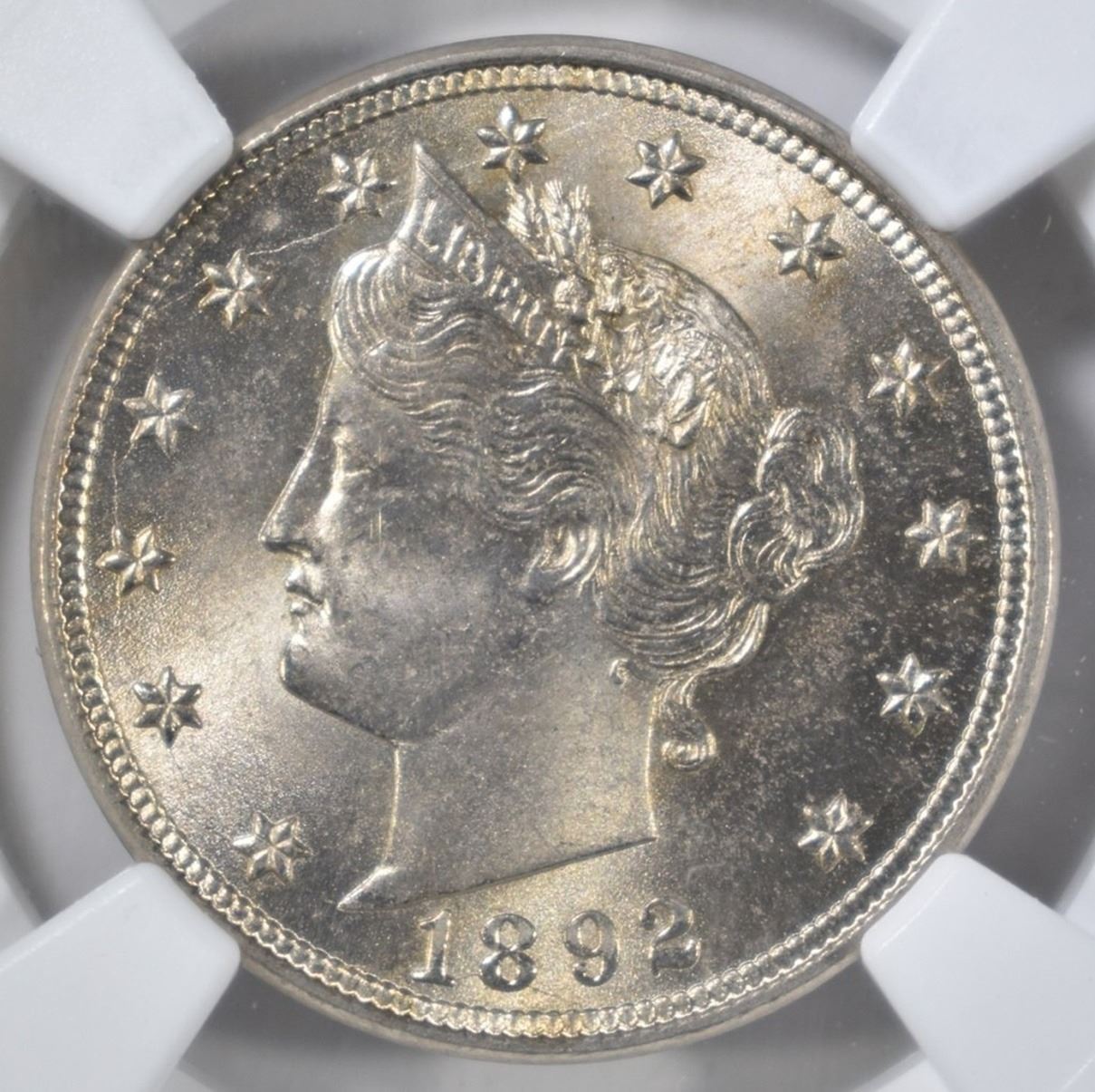 1892 LIBERTY HEAD NICKEL NGC MS-63