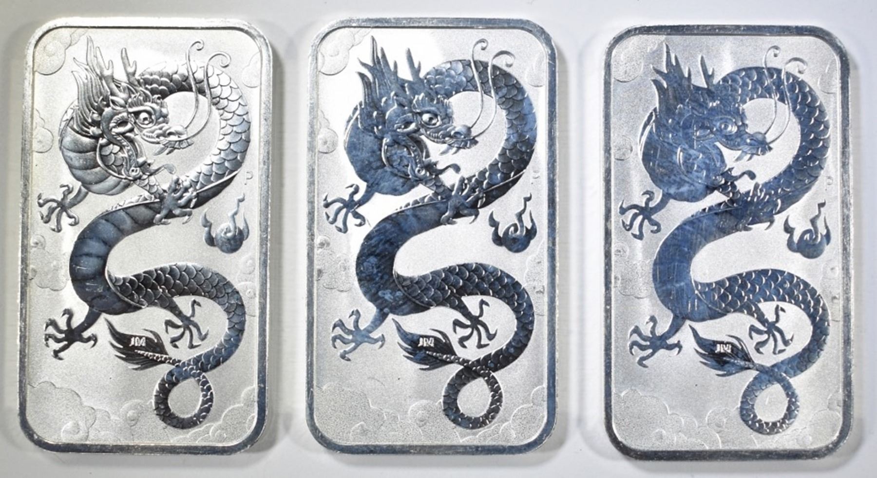 3-PERTH MINT ONE OUNCE SILVER RECTANGULAR COINS