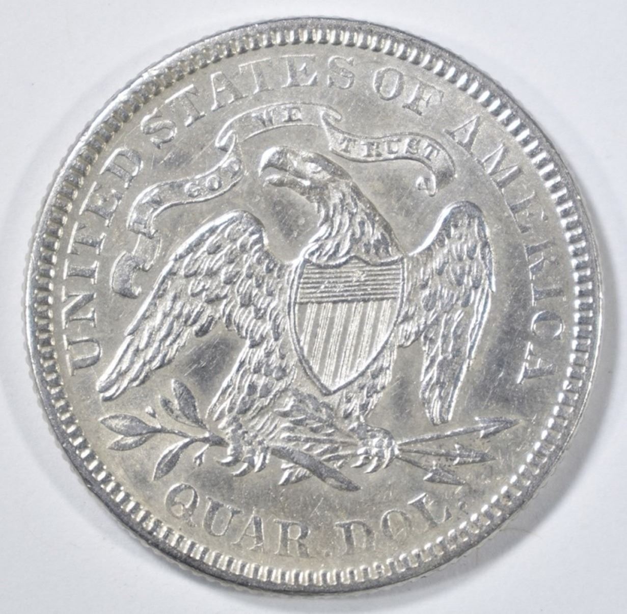 1876 SEATED LIBERTY QUARTER AU
