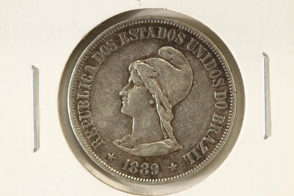 1889 BRAZIL SILVER 500 REIS