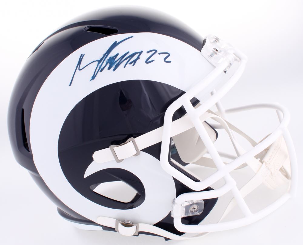 Marcus Peters Signed Rams Full-Size Speed Helmet (JSA COA)