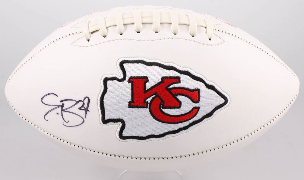 Eric Berry Signed Chiefs Logo Football (JSA COA)