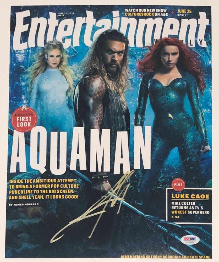 Jason Momoa Signed "Aquaman" 11x14 Photo (PSA COA)