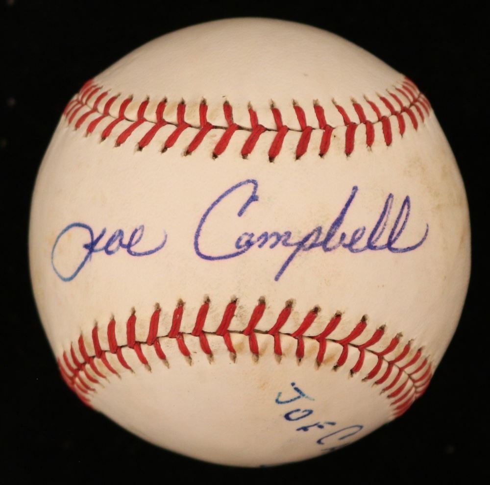 Joe Campbell Signed OL Baseball (JSA COA)
