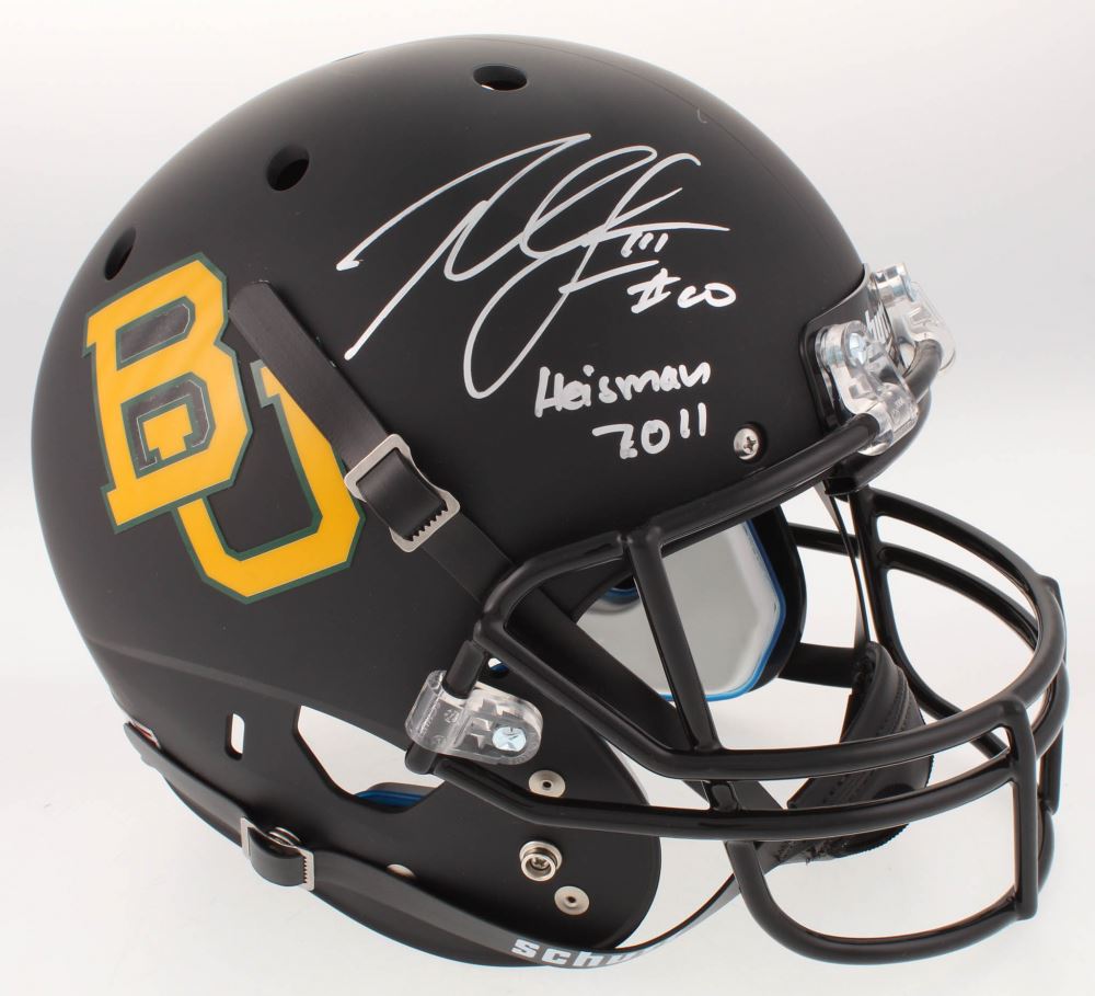 Robert Griffin III Signed Baylor Bears Full-Size Custom Matte Black ...