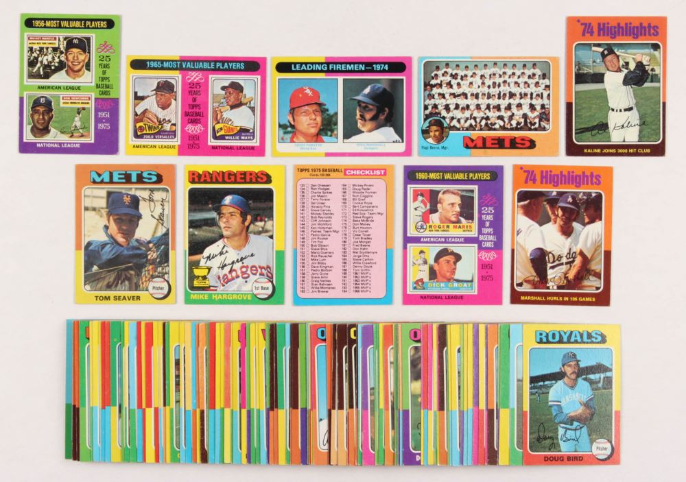 Lot of (100) 1975 Topps Baseball Cards with #370 Tom Seaver, #106 Mike ...