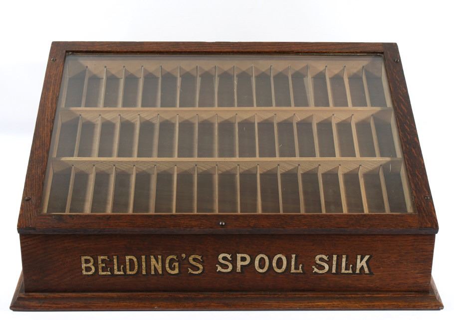Belding's Spool Silk Display Cabinet c. 1890