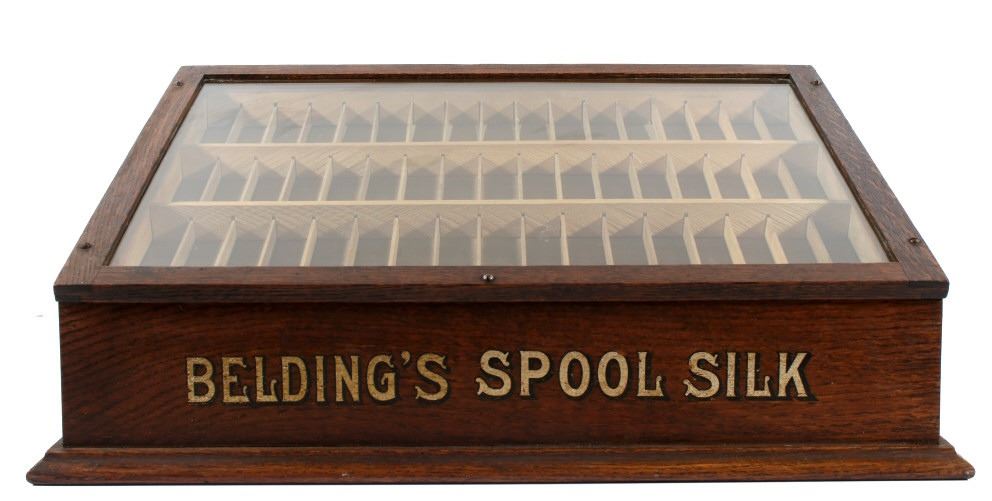 Belding's Spool Silk Display Cabinet c. 1890