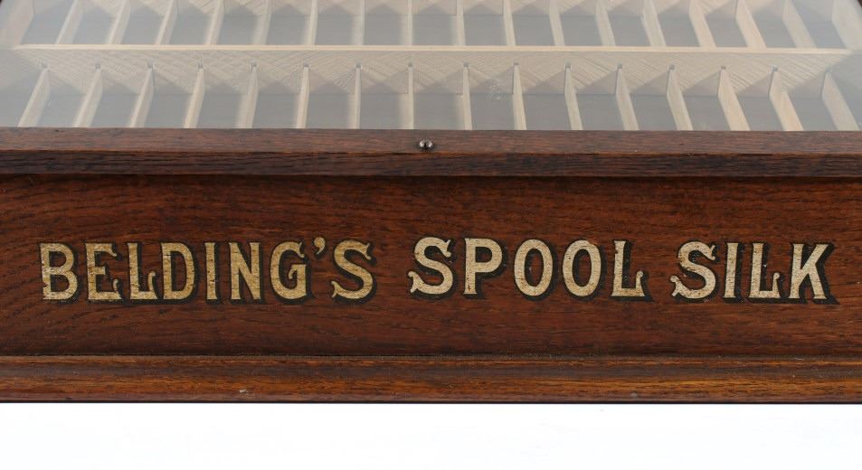 Belding's Spool Silk Display Cabinet c. 1890