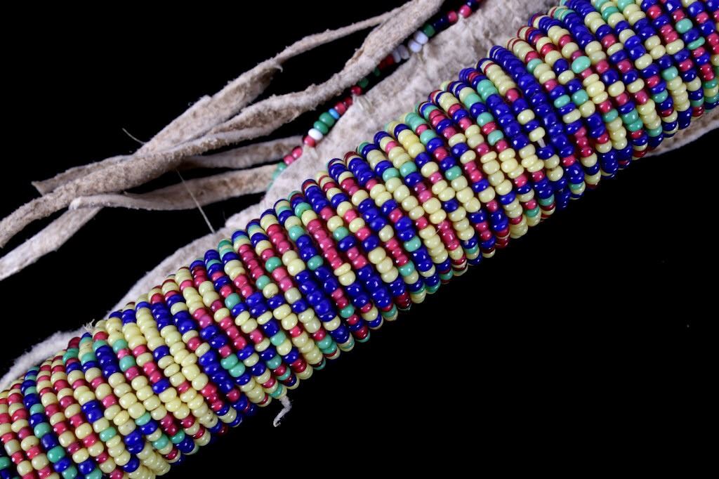 Crow Fully Beaded Awl Case 19th C. w/ Museum Tag