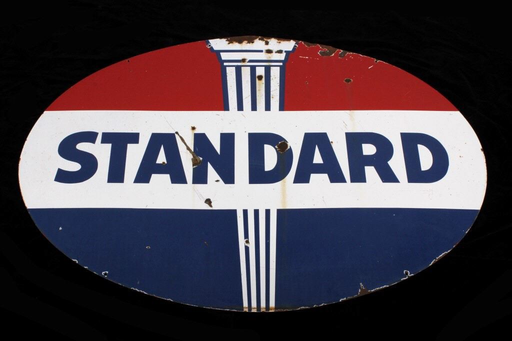 Standard Oil Company Large Metal Advertising Sign
